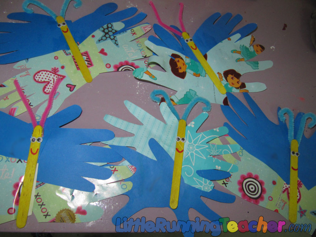 Handprint Butterflies « Little Running Teacher