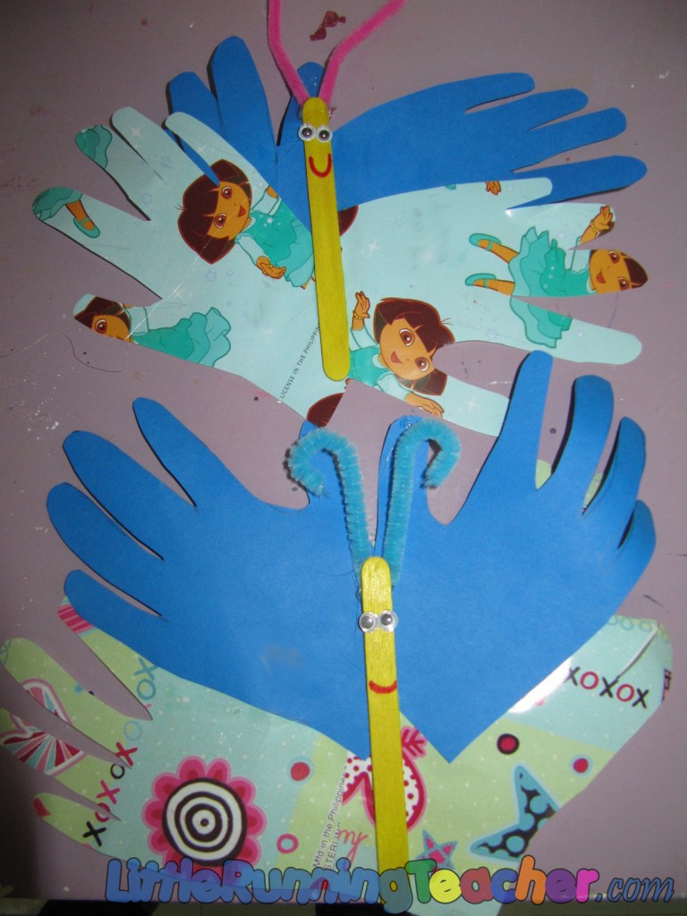Handprint Butterflies « Little Running Teacher