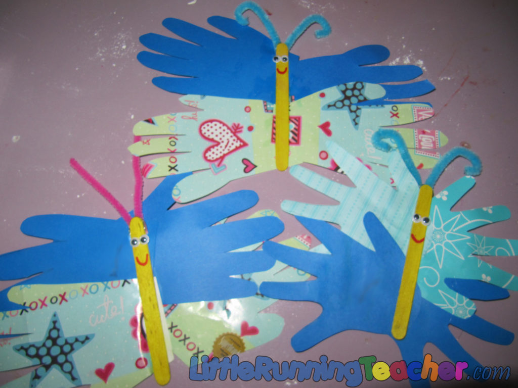 Handprint Butterflies « Little Running Teacher