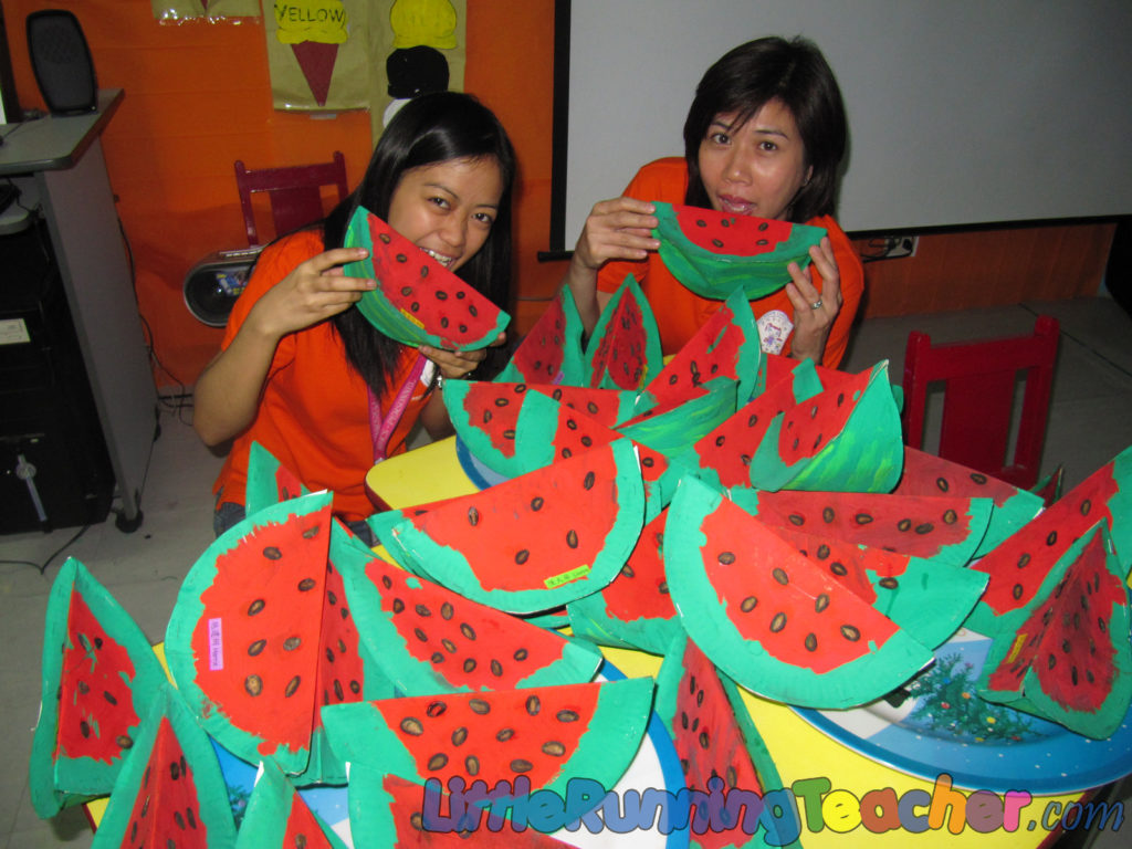 Paperplate Watermelons « Little Running Teacher