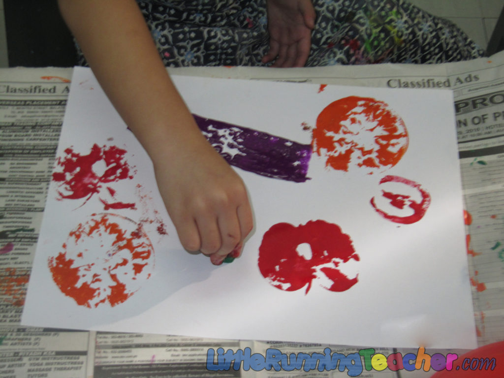 Fruit and Vegetable Stamping « Little Running Teacher